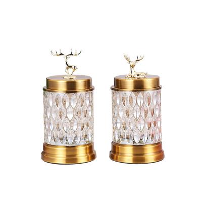 China 13cm Diameter 300ml 500ml Lead Free Glass Storage Jars for sale