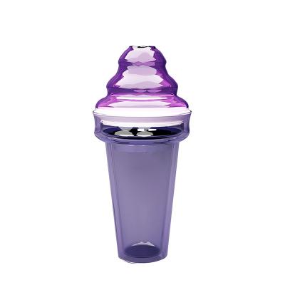 China High borosilicate Ice Cream Shaped Double Wall Glass Thermos Unbreakable for sale