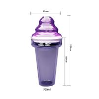 China High borosilicate Ice Cream Shaped Double Wall Glass Thermos Unbreakable for sale