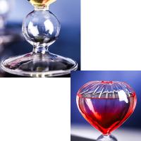 China Clear Heart Shaped 180ml 380ml Glass Goblets Bulk For Nightclub Bar for sale
