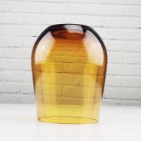 China 550ml Gradient Yellow Gray Personalised Glass Coffee Mugs Egg Shaped for sale