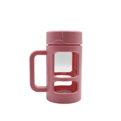 China Office Insulated Thermos Personalized Glass Cup 480ml Heat Resistant for sale