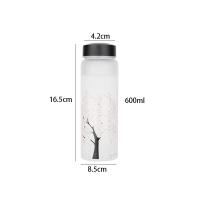 China Web Celebrity Fresh Color Changing Glass Beverage Bottles 600ml for sale
