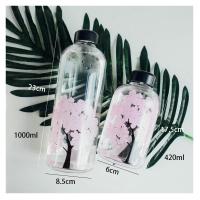 China Web Celebrity Fresh Color Changing Glass Beverage Bottles 600ml for sale