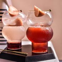 China Creative Gourd Shaped Dessert Glass Drink Cup Transparent 520ml for sale