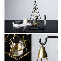 China Modern Minimalist Wind Cradle Hanging Candle Holders With Metal Frame for sale