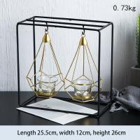 China Modern Minimalist Wind Cradle Hanging Candle Holders With Metal Frame for sale