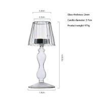 China Bedside Smooth Glass Modern Candle Holders Lamp Shaped Electroplated Colored for sale