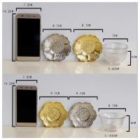 China Lotus Base Hammer Pattern Transparent Glass Tea Cups Gold Silver Color for sale
