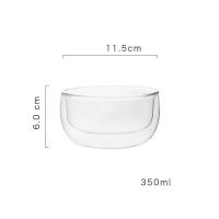 China SGS Double Clear Glass Salad Bowls Disc Shaped customized printing for sale