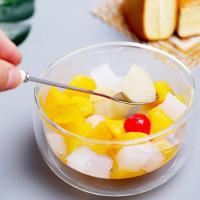China SGS Double Clear Glass Salad Bowls Disc Shaped customized printing for sale