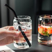 China Simple style glass cup clear glass drinking cup for milk juice ice cream for sale