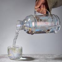 China OEM ODM Luxury Glass Cooling Water Bottle 34 Oz Magic Color for sale