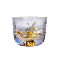 China Luxury Delicate Personalized Glass Cup Gilded 110ml for sale
