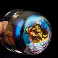 China Luxury Delicate Personalized Glass Cup Gilded 110ml for sale