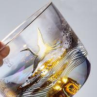 China Luxury Delicate Personalized Glass Cup Gilded 110ml for sale