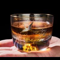 China Luxury Delicate Personalized Glass Cup Gilded 110ml for sale