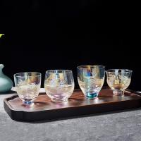 China Gilt Craft Unreal Color Glass Small Tea Cup 80ml 120ml for sale