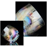 China Gilt Craft Unreal Color Glass Small Tea Cup 80ml 120ml for sale