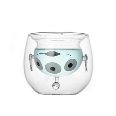 China Robot Shaped High Borosilicate Glass Cups 100ml for sale