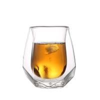 China Borosilicate Double Personalized Glass Cup Heat Resistant For Beverage Whisky for sale