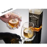 China Borosilicate Double Personalized Glass Cup Heat Resistant For Beverage Whisky for sale