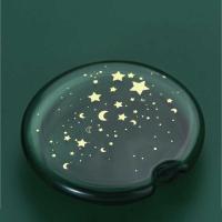 China Star Green Borosilicate Personalized Glass Cup Double Layer for sale