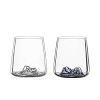 China Mountain Shaped Whisky Glass Cup high borosilicate 400ml for sale