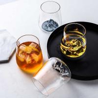 China Mountain Shaped Whisky Glass Cup high borosilicate 400ml for sale