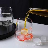 China Mountain Shaped Whisky Glass Cup high borosilicate 400ml for sale