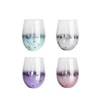 China Cylinder Starry Sky Personalized Glass Cup Colorful 500ml for Coffee for sale