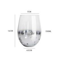 China Cylinder Starry Sky Personalized Glass Cup Colorful 500ml for Coffee for sale