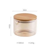 China High Borosilicate Glass Storage Jars 310ml 580ml For Kitchen for sale