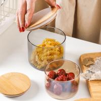 China High Borosilicate Glass Storage Jars 310ml 580ml For Kitchen for sale