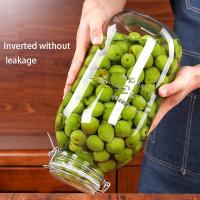 China 1000ml Household Pickle Glass Storage Jars With Clasp Lid for sale