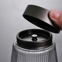 China 300ml Scented Tea Glass Storage Jars With Double Sealing Cover for sale
