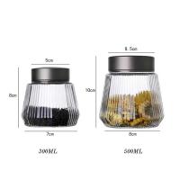 China 300ml Scented Tea Glass Storage Jars With Double Sealing Cover for sale
