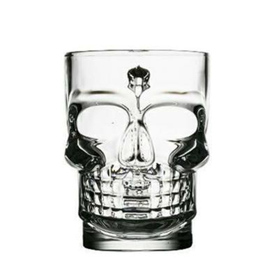 China Creative Skull Shape 500ml Personalized Glass Cup Borosilicate for sale