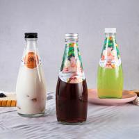 China 330ml Glass Drink Bottles Japanese Style Beverage Glass Bottles for sale