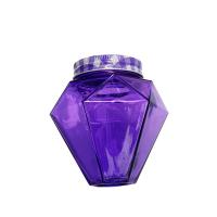 China Wholesale 500ml Diamond shape glass mason bottle beverage juice mason jar with straw for sale