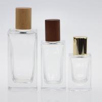 China 30ml 50ml Fancy Perfume Glass Bottle 1oz French Square Perfume Mouth Spray Bottle for sale