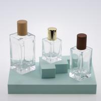 China 30ml 50ml Fancy Perfume Glass Bottle 1oz French Square Perfume Mouth Spray Bottle for sale