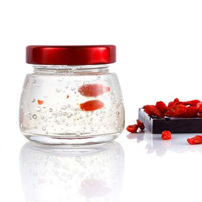 China LFGB Hexagon 120ml 150ml Glass Honey Jars Food Storage Container for sale