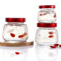 China LFGB Hexagon 120ml 150ml Glass Honey Jars Food Storage Container for sale