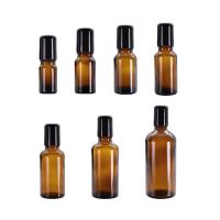 China Amber Essential Oils 10ml Perfume Roller Bottles With Screw Cap for sale