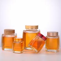 China Eco Friendly 360ml 750ml Square Glass Honey Jars With Metal Lid for sale