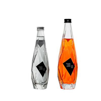 China FDA 350ml 500ml Glass Drink Bottles Frosted Wine Glass Bottles for sale