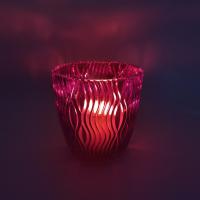 China Luxury Wedding Decorative Glass Candle Holder Customized Logo for sale