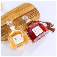 China Clear 300ml Vodka Glass Drink Bottles With Airtight Stopper for sale