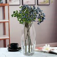China Polished Tabletop Rectangular Decorative Glass Vases With Phnom Penh Tall for sale